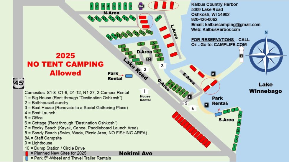 Campground Map - Kalbus Country Harbor